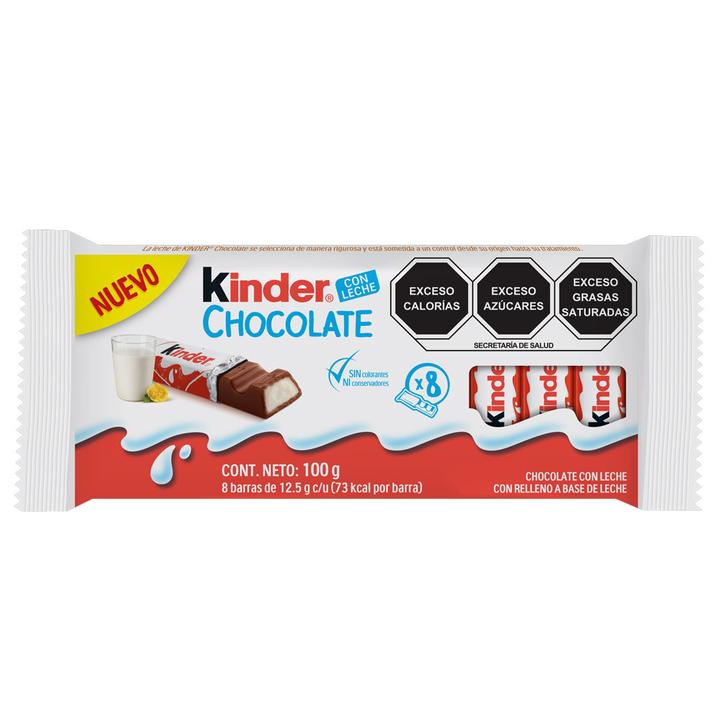 Kinder Chocolate en Barra con Relleno de Leche 8pz - H-E-B México